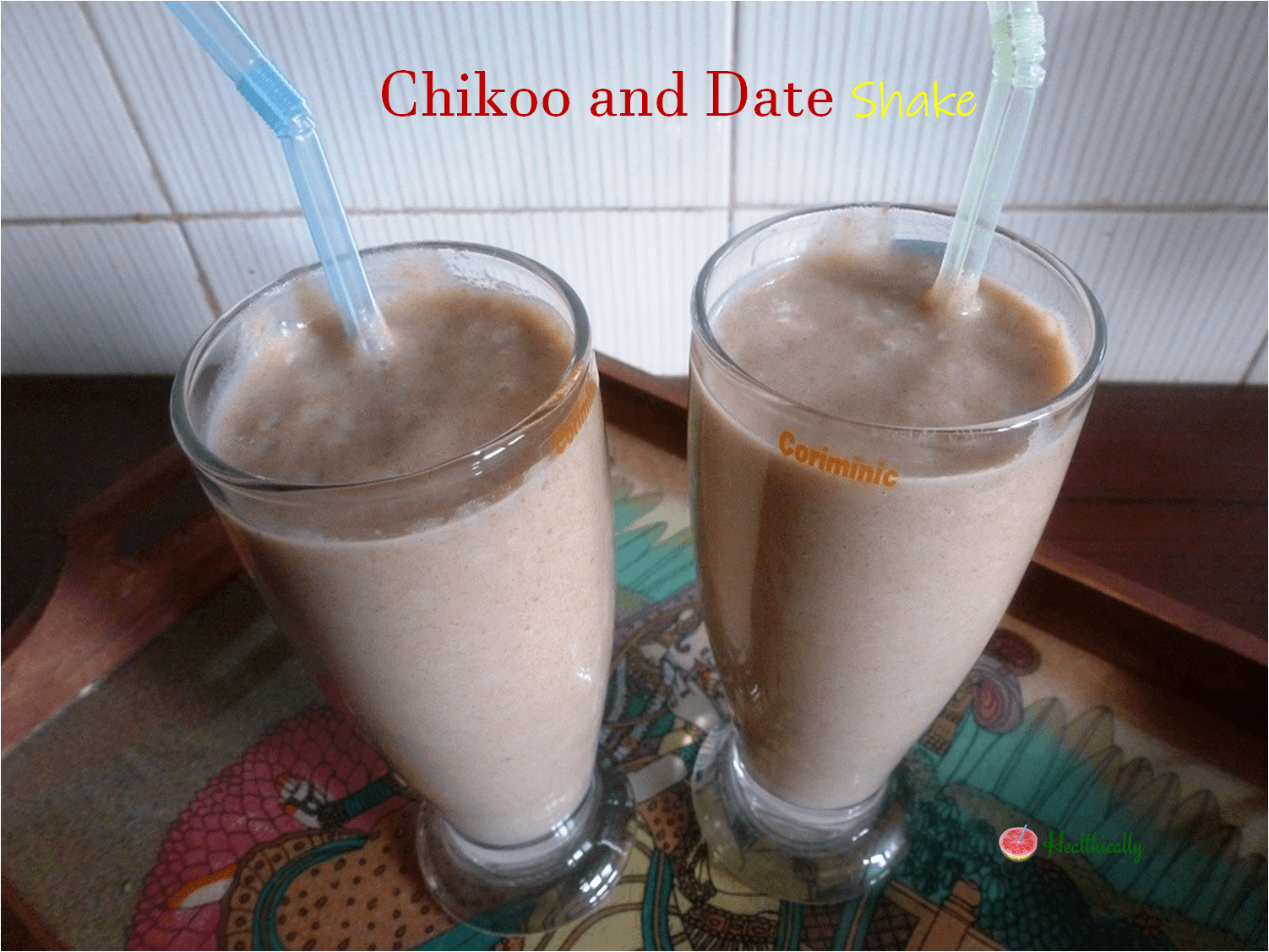 Chikoo & Dates Milk Shake | Sugar Free Drink Recipe - Healthically Kitchen